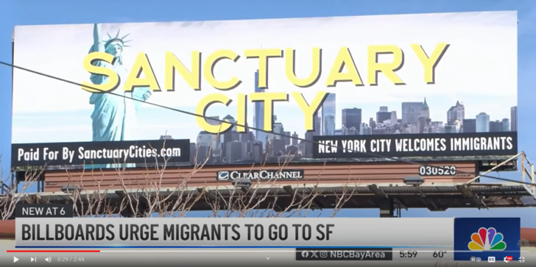TWO BILLBOARDS APPEAR ON INTERSTATE 10 INVITING IMMIGRANTS TO NEW YORK ...